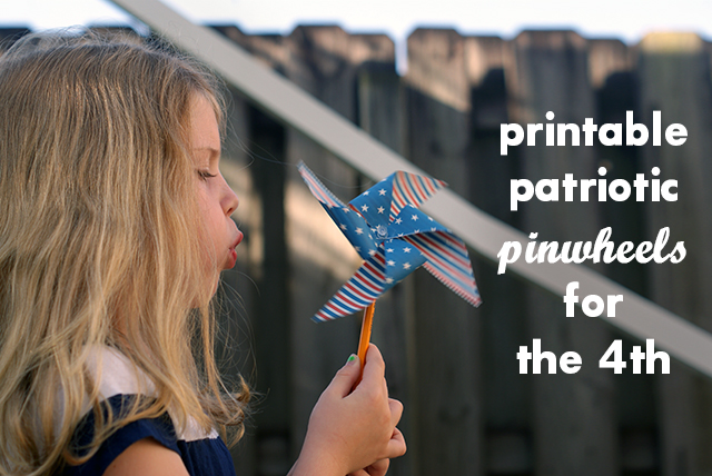 Printable Patriotic Pinwheels